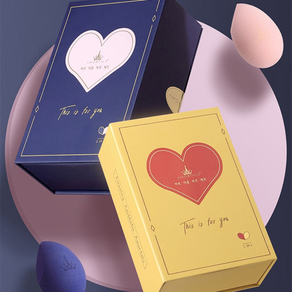 AMORTALS Love Heart Makeup Sponge Set, Makeup Tools | – Legends Boutique